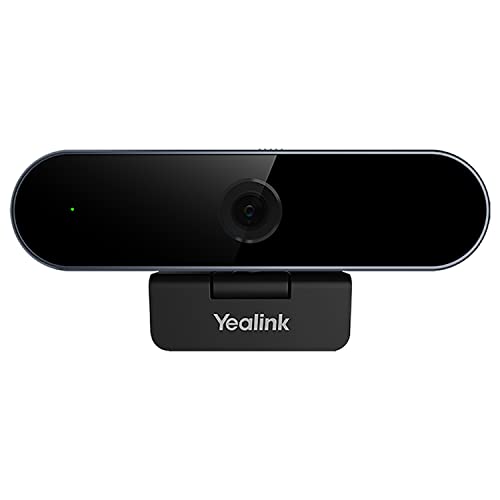 Yealink UVC20 Webcam 1080P Full HD Camera with Microphone Conference Room Camera System with Teams Zoom and Skype for Business Certified Ultra HD Audio and Video with Smart Light Lens Cap for Meeting