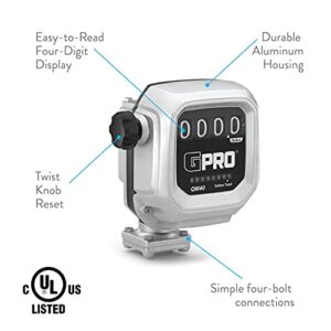 GPRO - QM40 Mechanical Fuel Meter in Gallons, 2-40 GPM, 1" NPT Quick Fit Modular Flanges, 4-Digit Display, Extreme Accuracy (139000-01)