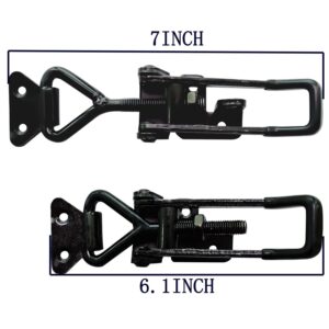 Generic 4Pack Heavy Duty Toggle Clamp Latch,4003 Style 1320lbs Capacity Pull Clamp Black Adjustable Quick Release Hasp Clamps for Smoker Cabinet Boxes Case Trunk Jig,Metal Toggle Latch Catch Set