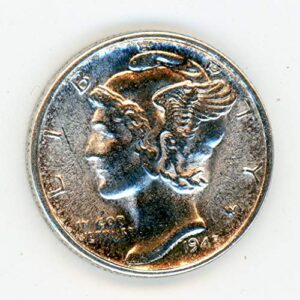 1943 s mercury fs-511 trumpet tail dime ms-63