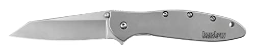 Kershaw Random Leek, 3 inch Sandvik 14C28N Stainless Steel Blade, SpeedSafe Opening, Reverse Tanto, 1660R,Silver