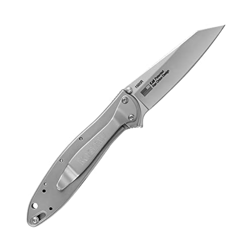 Kershaw Random Leek, 3 inch Sandvik 14C28N Stainless Steel Blade, SpeedSafe Opening, Reverse Tanto, 1660R,Silver