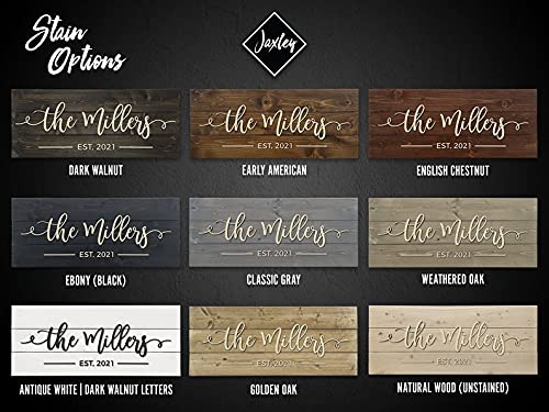 Custom Wood Sign Personalized Handmade Wedding Gift Wood Wall Art Personalized Sign Last Name Sign Established Sign Wooden Signs Bridal Shower Gift Anniversary Gift