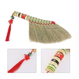 DOITOOL Dust Brush Small Broom Natural Home Cleaning Broom Home Cleaning Tool Wood Handle Retro Nature No Static Electricity Sweeping Broom Sofa Car Corner and More