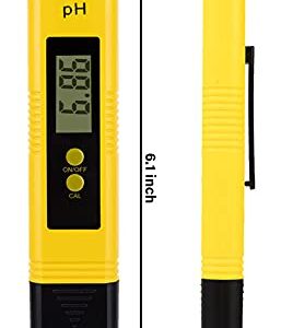 Digital pH Meter, ±0.01 High Accuracy Water Quality Tester Pen with 0-14 pH Measurement Range,for Household Drinking Water, Swimming Pool,Aquarium and Fishpond Water,pH Tester Design with ATC