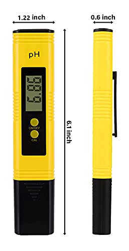 Digital pH Meter, ±0.01 High Accuracy Water Quality Tester Pen with 0-14 pH Measurement Range,for Household Drinking Water, Swimming Pool,Aquarium and Fishpond Water,pH Tester Design with ATC