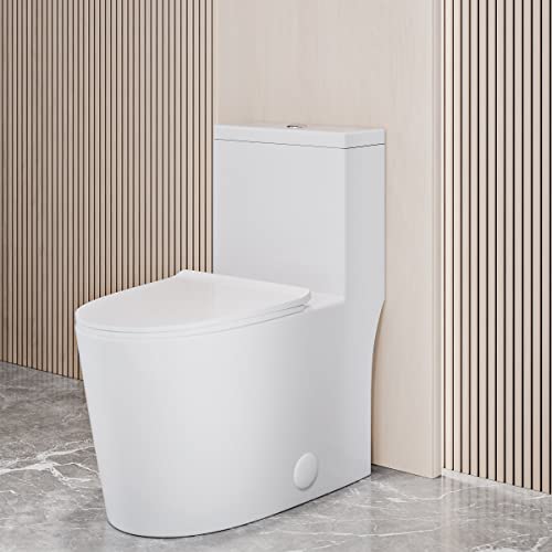 Swiss Madison Well Made Forever SM-1T180, Dreux High Efficiency One Piece Elongated Toilet with 0.8 GPF Water Saving Patented Technology