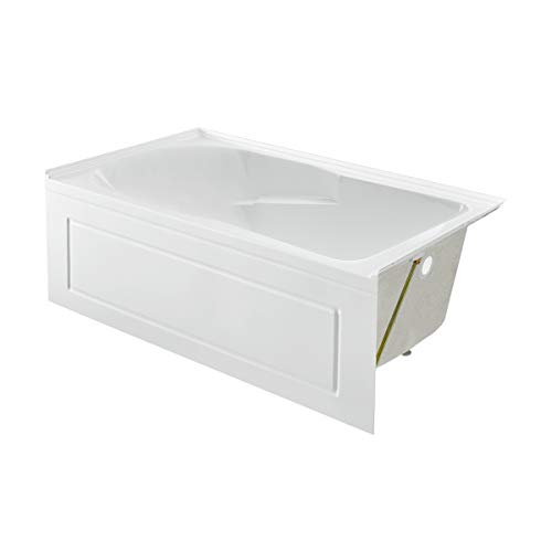 Swiss Madison Well Made Forever SM-AB560, Concorde 60 in. x 32 in. Acrylic Glossy White, Alcove, Integral, Right-Hand Drain, Apron Bathtub