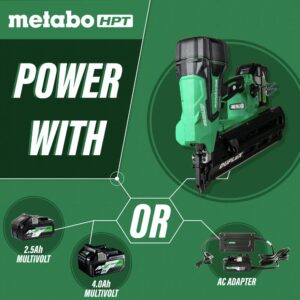 Metabo HPT 36V MultiVolt™ Cordless Forming Nailer | 21 Degree Duplex Nail, up to 3-1/2-Inch | 1-36V Battery + Charger | NR3675DD