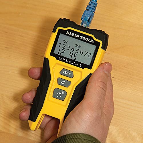 Klein Tools VDV526-200 Cable Tester, LAN Scout Jr. 2 Ethernet Cable Tester for CAT 5e, CAT 6/6A Cables with RJ45 Connections