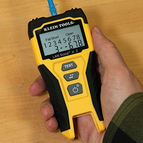 Klein Tools VDV526-200 Cable Tester, LAN Scout Jr. 2 Ethernet Cable Tester for CAT 5e, CAT 6/6A Cables with RJ45 Connections