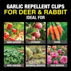 The Giant Destroyer 700 Garlic Deer & Rabbit Repellent, 12 Clips, Green