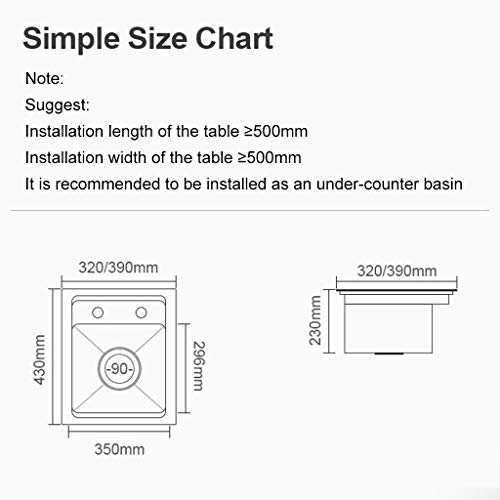 LiLiNaShop Drop-in Kitchen Sink,17-Inch Undermount Workstation Invisible Sink,18 Gauge Stainless Steel Single Groove Suit with Foldable Faucet,for Kitchen,Bar,Travel Trailer