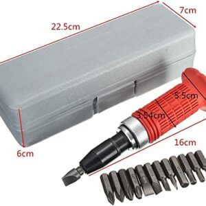 eoocvt 14pcs Heavy Duty Impact Screwdriver Driver Bits Tool Socket Set Kit With Case