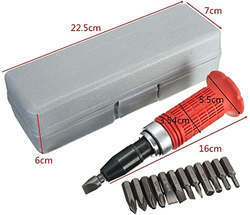 eoocvt 14pcs Heavy Duty Impact Screwdriver Driver Bits Tool Socket Set Kit With Case