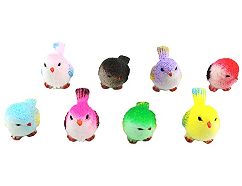 HoneyToys 8pcs Resin Mini Birds, Miniature Figurines, Fairy Garden Accessories, Fairy Garden Supplies, Fairy Garden Animals for Fairy Garden, Plant Pots, Bonsai Craft Decor