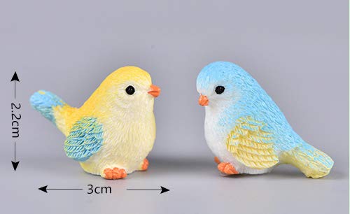 HoneyToys 8pcs Resin Mini Birds, Miniature Figurines, Fairy Garden Accessories, Fairy Garden Supplies, Fairy Garden Animals for Fairy Garden, Plant Pots, Bonsai Craft Decor