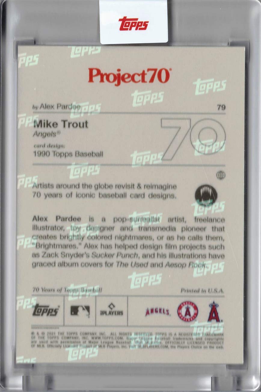 2021 Topps Project 70 Baseball Card #79 1990 Mike Trout by Alex Pardee