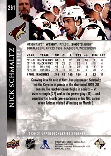 2020-21 Upper Deck #261 Nick Schmaltz Arizona Coyotes Hockey Card