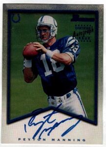 peyton manning 1998 bowman rookie rc auto facsimile autograph reprint