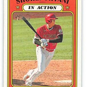 2021 Topps Heritage #246 Shohei Ohtani In Action NM-MT Los Angeles Angels Baseball