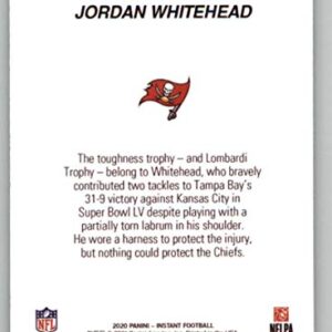 2021 Panini Super Bowl LV Champions #26 Jordan Whitehead Tampa Bay Buccaneers (2020 NFL Season Champs - Panini Instant) NFL Football Card NM-MT