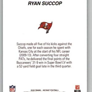 2021 Panini Super Bowl LV Champions #30 Ryan Succop Tampa Bay Buccaneers (2020 NFL Season Champs - Panini Instant) NFL Football Card NM-MT