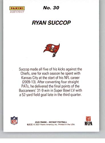 2021 Panini Super Bowl LV Champions #30 Ryan Succop Tampa Bay Buccaneers (2020 NFL Season Champs - Panini Instant) NFL Football Card NM-MT