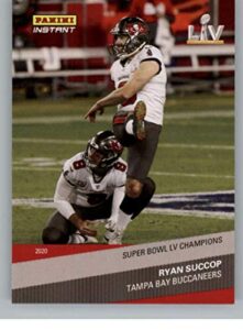 2021 panini super bowl lv champions #30 ryan succop tampa bay buccaneers (2020 nfl season champs - panini instant) nfl football card nm-mt