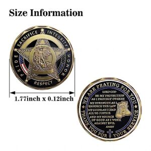 BHealthLife US Police Department Challenge Coin Saint Michael Protect Law Enforcement Policeman's Prayer