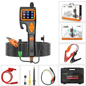 VXDAS Power Circuit Tester Probe Kit, SIGMAPROBE Automotive Breaker Finder Intelligent 9-30V AC/DC Current Resistance Circuit Multimeter Tester Fuel Injector Relay Testing with Oscilloscope Mode