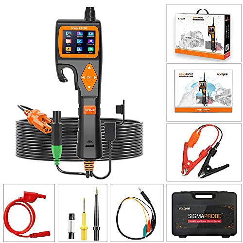 VXDAS Power Circuit Tester Probe Kit, SIGMAPROBE Automotive Breaker Finder Intelligent 9-30V AC/DC Current Resistance Circuit Multimeter Tester Fuel Injector Relay Testing with Oscilloscope Mode