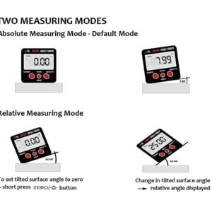 Digital Angle Finder Tool 7 Inch / 180 mm with Pouch/Digital Angle Finder Gauge with Magnetic Base and Backlight Bundle for Woodworking Measurement, Angle Measuring Tool by S&F STEAD & FAST