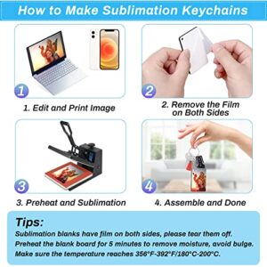 Tuceyea Sublimation Keychain Blanks Bulk