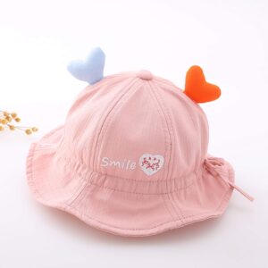 Sdeycui Cute Style Bucket Hat for Toddler Baby Kids Boys Girls Pattern Bucket Hats Sunhat(Hot Pink, Free)