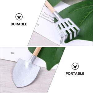 5Pcs Mini Garden Tool Set, Bonsai Flower Mini Shovels Multi- Function Shovels Gardening Tool Decors Transplanting Tools Miniature Planting Gardening Tool Set for Indoor