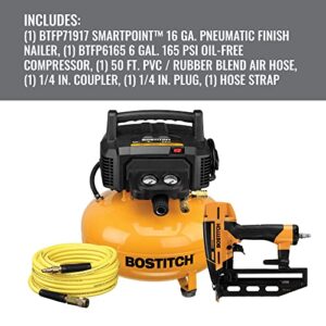 BOSTITCH Compressor and Nailer Combo Kit, 6 Gallon (BTFP1KIT16SP)