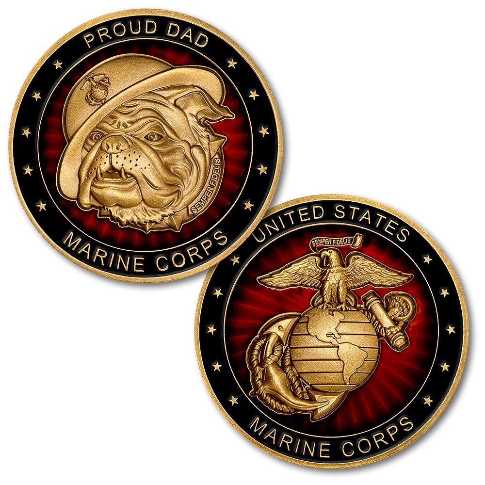 U.S. Marine Corps Proud Dad Challenge Coin