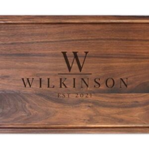 Refine Kitchenware Personalized Cutting Board, USA Made Custom Monogrammed Cutting Board, Custom Christmas Gift, Personalized Charcuterie Board