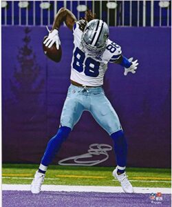 ceedee lamb dallas cowboys autographed 8" x 10" touchdown celebration photograph - autographed nfl photos