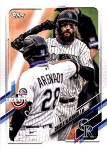 2021 topps opening day #42 charlie blackmon colorado rockies mlb baseball card nm-mt