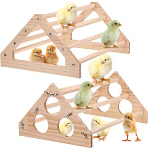 2 pieces chicken perch hens handmade perch stand toy chicken wood stand chicken toy wooden roosting jungle chick gym for bird parrot hens backyard baby chick supplies