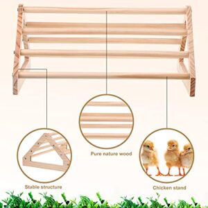 2 Pieces Chicken Perch Hens Handmade Perch Stand Toy Chicken Wood Stand Chicken Toy Wooden Roosting Jungle Chick Gym for Bird Parrot Hens Backyard Baby Chick Supplies