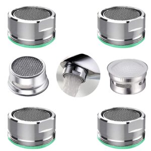 boetoadg 4pcs faucet aerator, 2 packs of aerator filter replacement parts, with brass housing 15/16 inch 24mm external thread aerator faucet filter, with gasket, for kitchen and bathroom