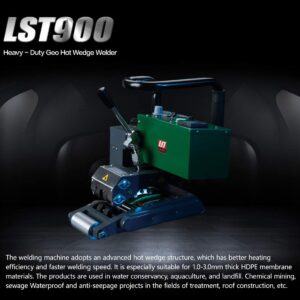 Geomembrane HDPE Welding Machine Hot Wedge Welder 1800W Overlap Welding Tool for 1.0-3.0mm Liner Lesite (120V/1650W)