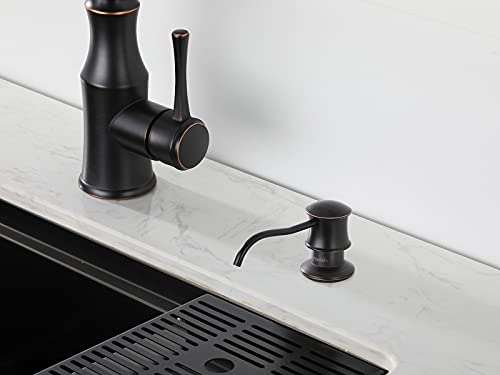 AguaStella ASF42ORB Built in Soap Dispenser Oil Rubbed Bronze for Kitchen Sink with Soap Bottle Countertop Pump