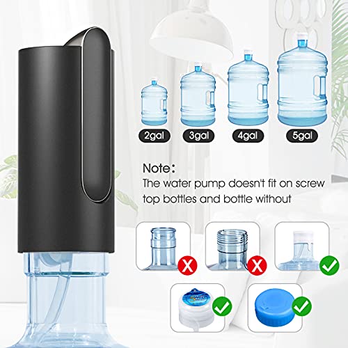 tobelife 5 Gallon Foldable Water Dispenser, Portable Water Bottle Pump, Wireless Electric Generic Gallon Bottle Water Pump, Automatic Drinking Pure Water Dispenser, Ideal for Home, Office, Outdoor