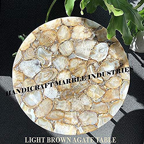 15" Agate Table Tops ALL COLOURS, Natural Agate Table, Agate Side Table, Agate Coasters, Agate Patio Table, Modern Home Decor Furniture Agate Gift (BROWN, AGATE)