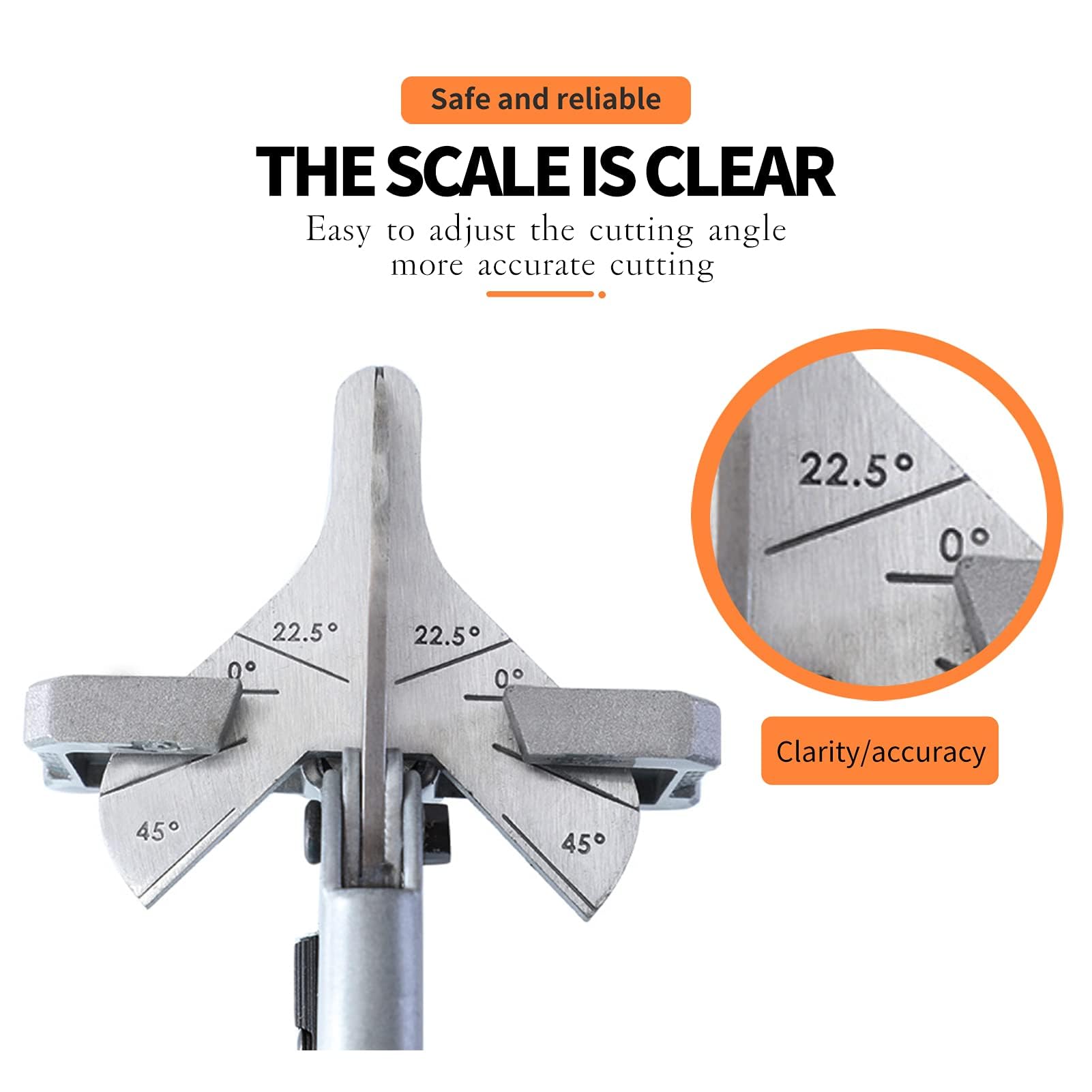 Terizger Miter Shears for Angular,Quarter Round Cutting Tool,Multi Angle Miter Shear Cutter for Wood Chips, 0-135 Degree Adjustable, with 1 Extra blade (Miter Shears)