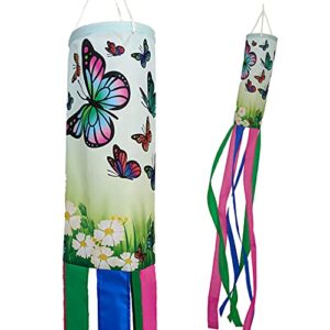 madrona brands butterfly windsock | durable outdoor hanging decoration | yard, garden, patio, lawn and more | 60 inch